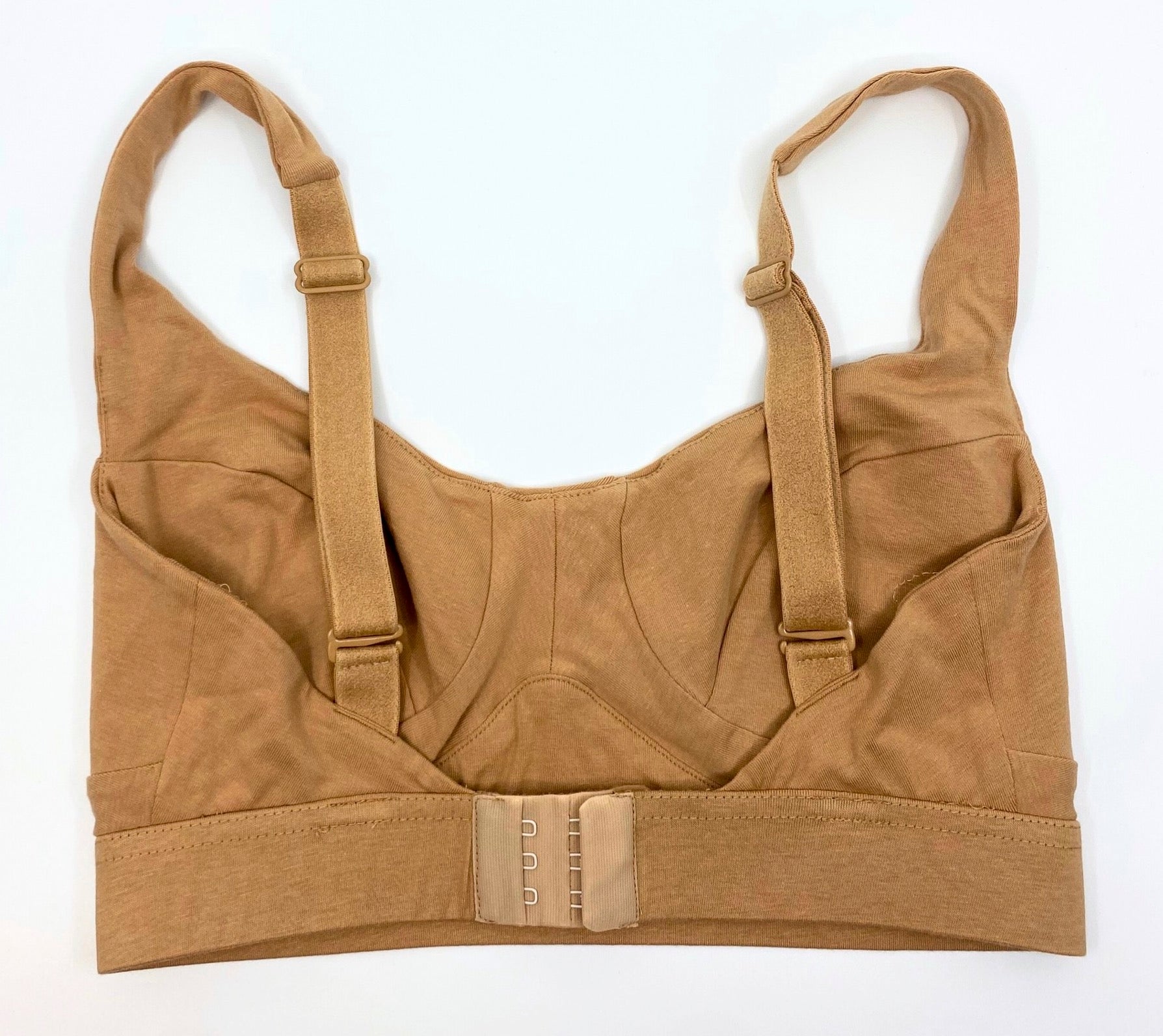 Women's organic cotton bra in almond - more supportive style – Y.O.U ...