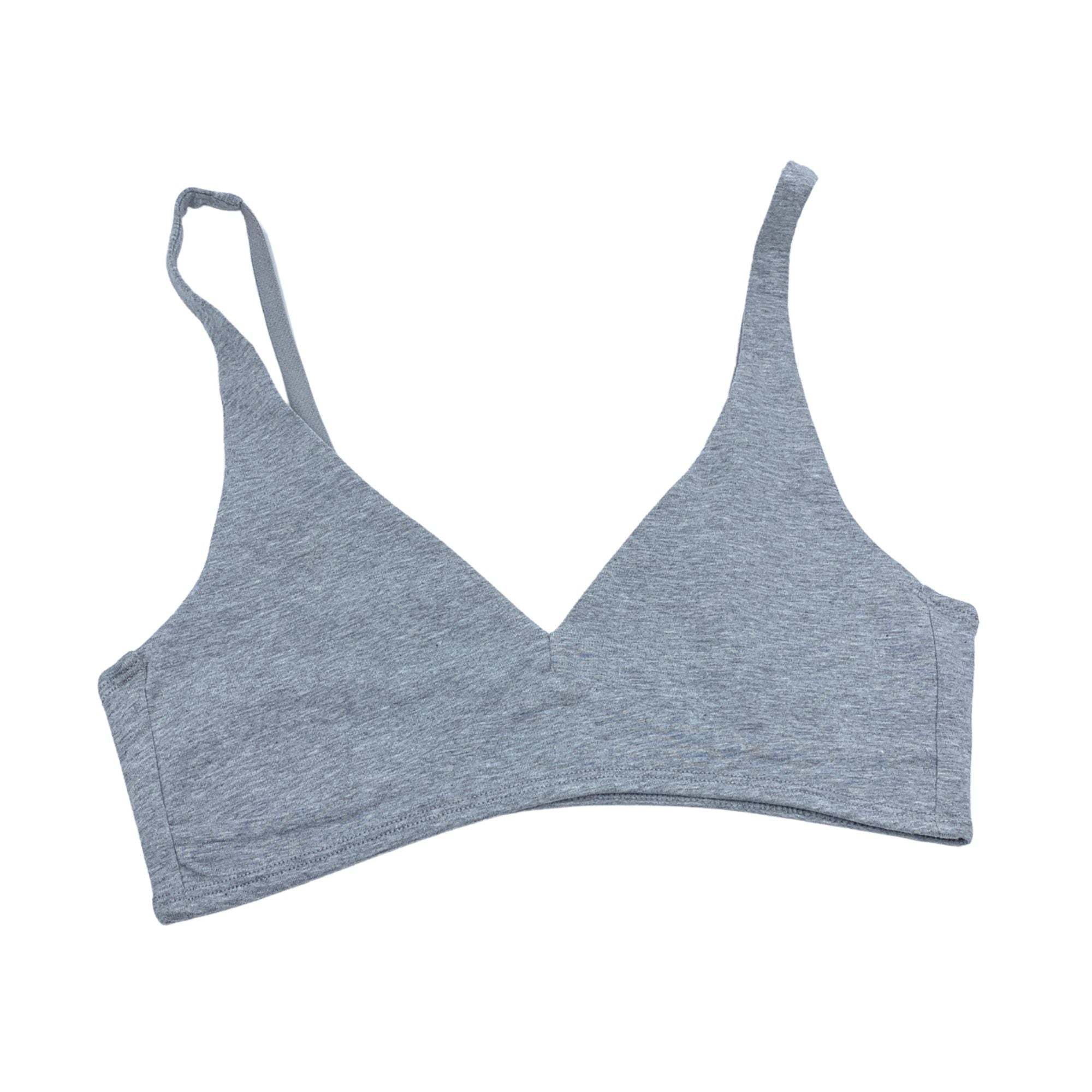 Women's organic cotton bralette in light grey (heather grey) – Y.O.U ...