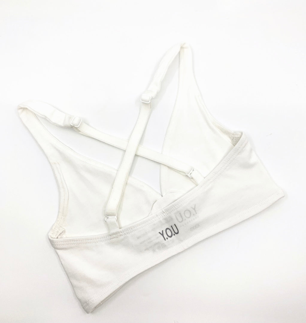 Girls' organic cotton bralette - white – Y.O.U underwear